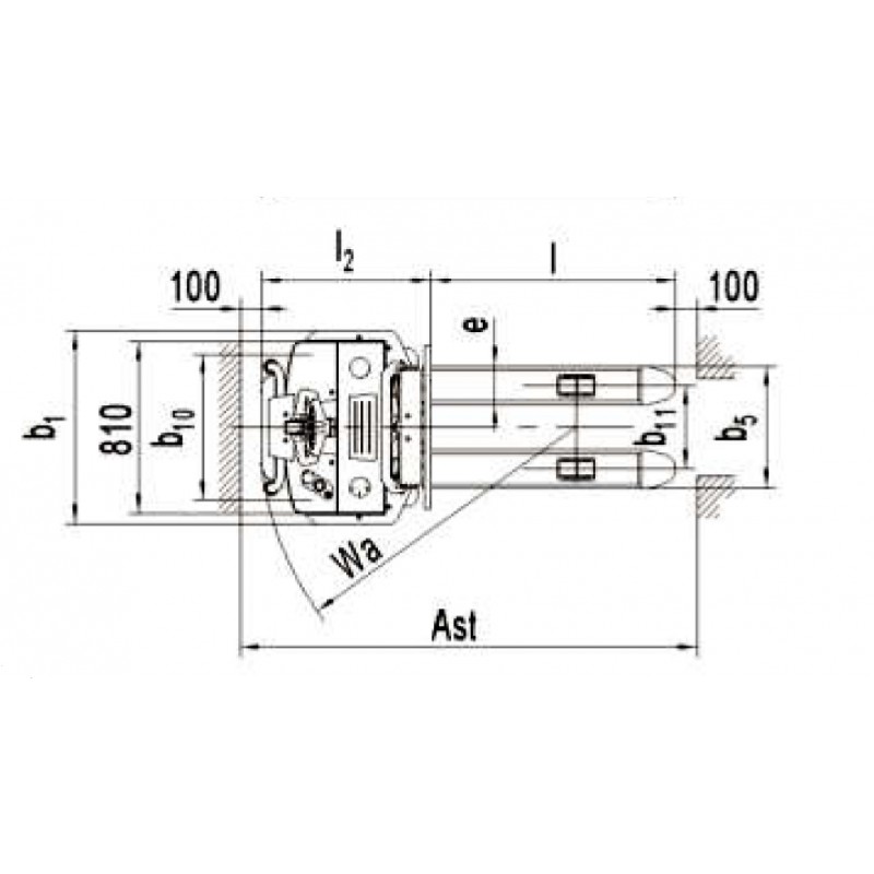 Sollevatore semovente alzata mm 2900 con pedana